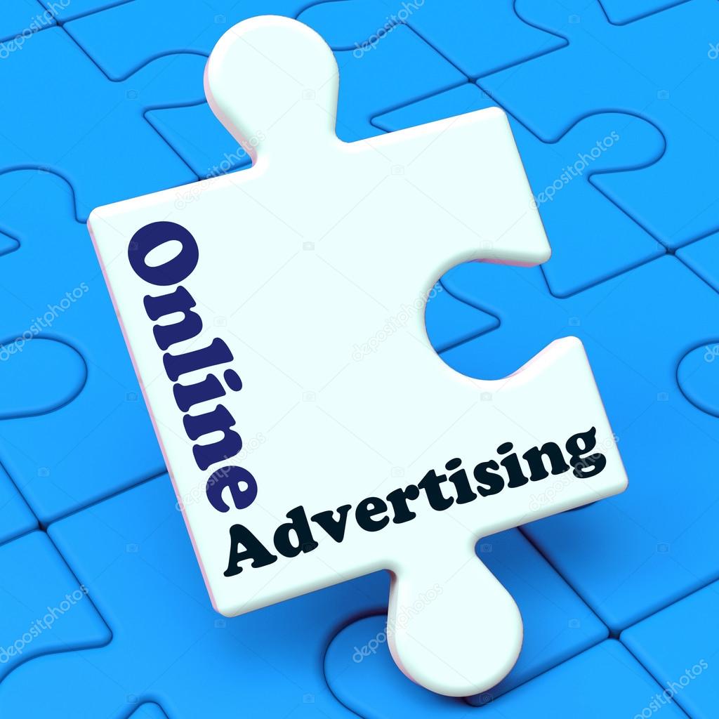 Online Advertising Shows Website Promotions Adverts — Stock Photo ...