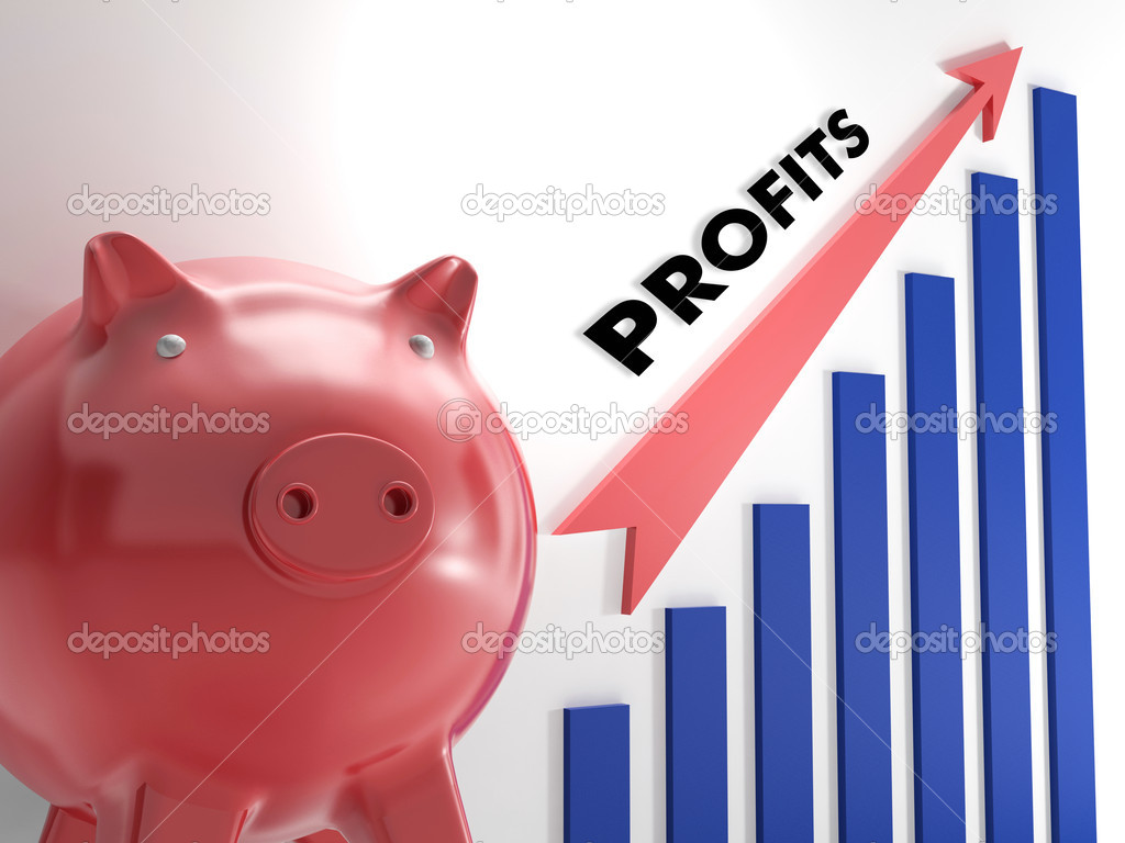Raising Profits Chart Showing Incomes Growth — Stock Photo ...