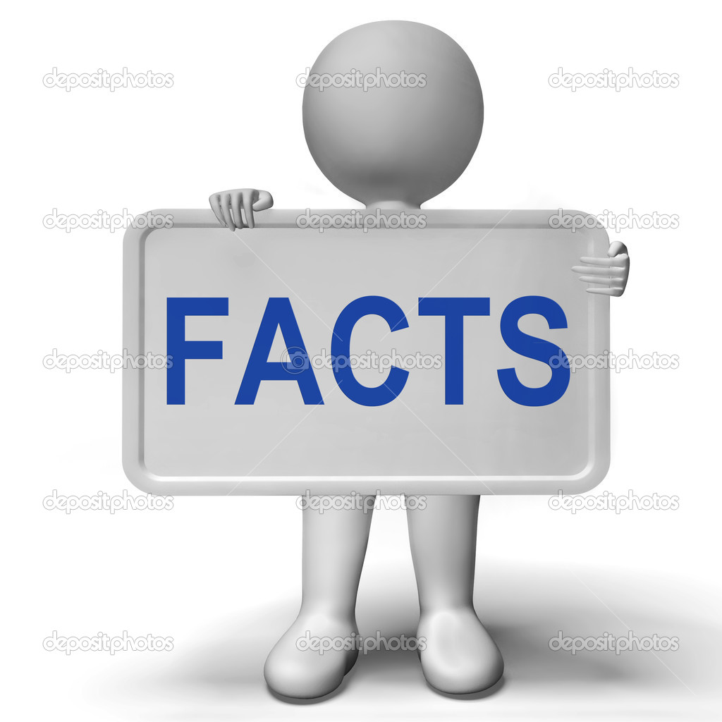 Fakten-Schild zeigt wahre Informationen und Daten - Stockfotografie ...