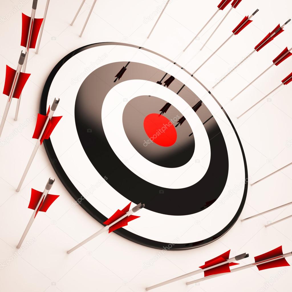 Off Target Shows Aiming Mistake — Stock Photo © stuartmiles #27611191