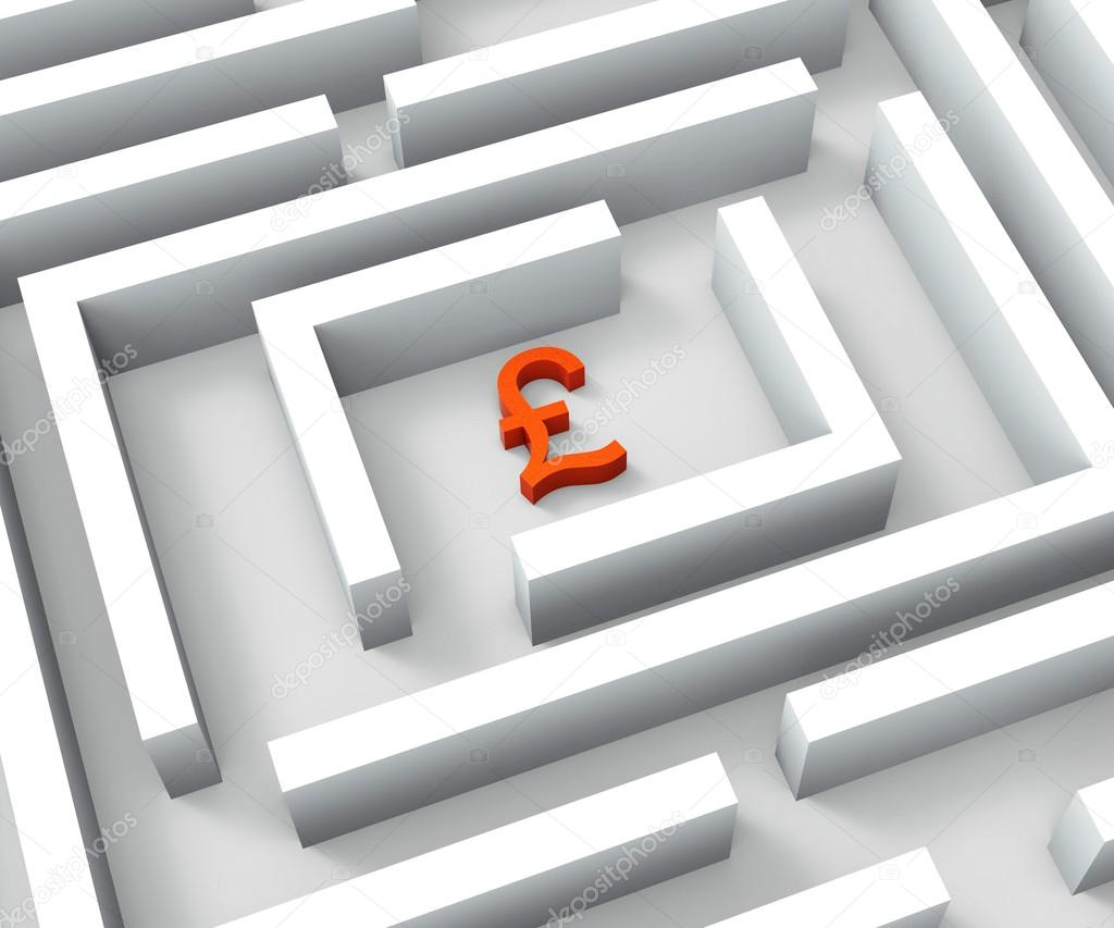 Pound Sign In Maze Shows Finding Pounds Stock Photo by ©stuartmiles ...