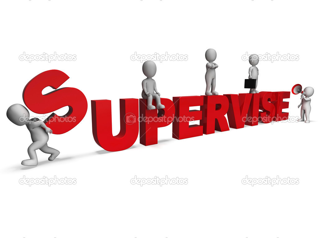 supervisionar personagens mostra gestão supervisão e supervisor — Foto ...