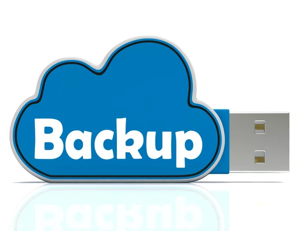 Backup Memory Stick Shows Files And Cloud Storage - Stock Image ...