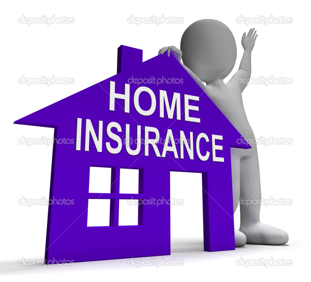Home Insurance House Means Insuring Property — Stock Photo ...