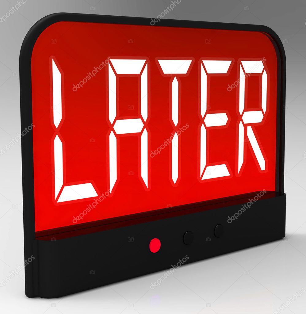 Later Clock Shows Afterwards Or In A While — Stock Photo © stuartmiles ...