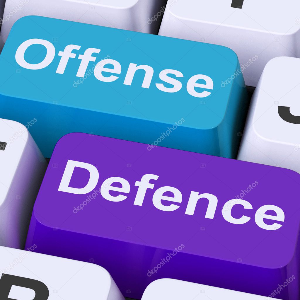 Offense Defence Keys Shows Attack Or Defend Stock Photo by ©stuartmiles ...