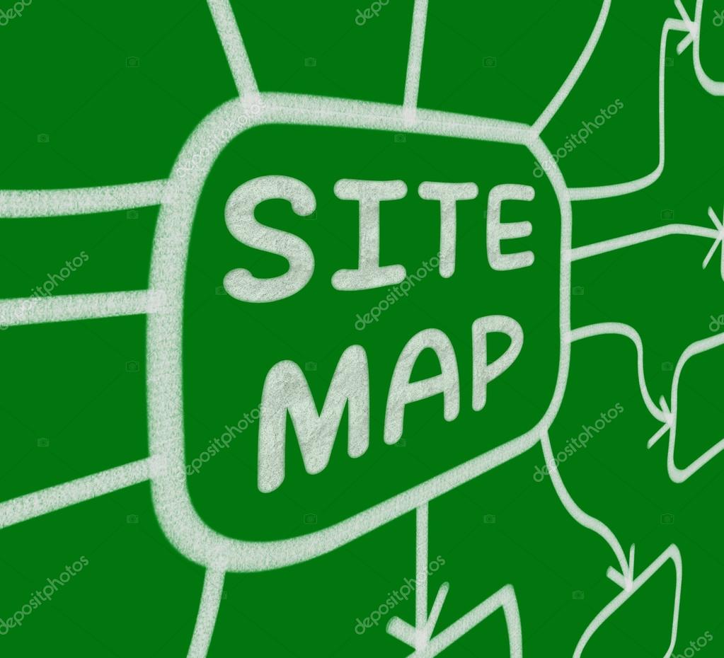 Site Map Diagram Means Layout Of Website Pages — Stock Photo ...