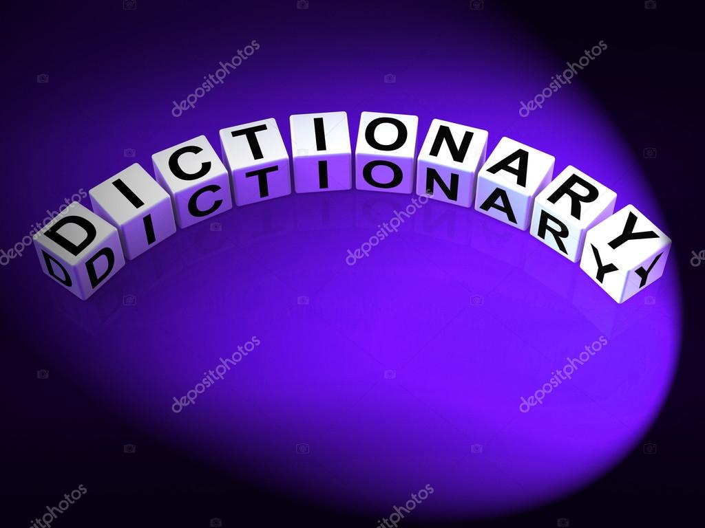 Dictionary Letters Means Meanings Of Words And Reference — Stock Photo ...