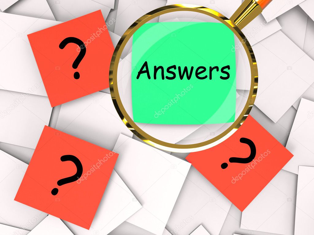 Questions Answers Post-It Papers Mean Inquiries And Solutions — Stock ...