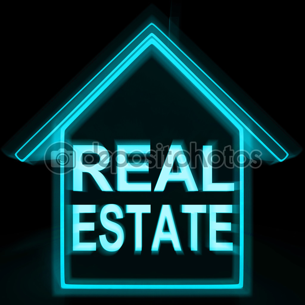 Real Estate Home Shows Selling Property Land Or Buildings — Stock Photo ...