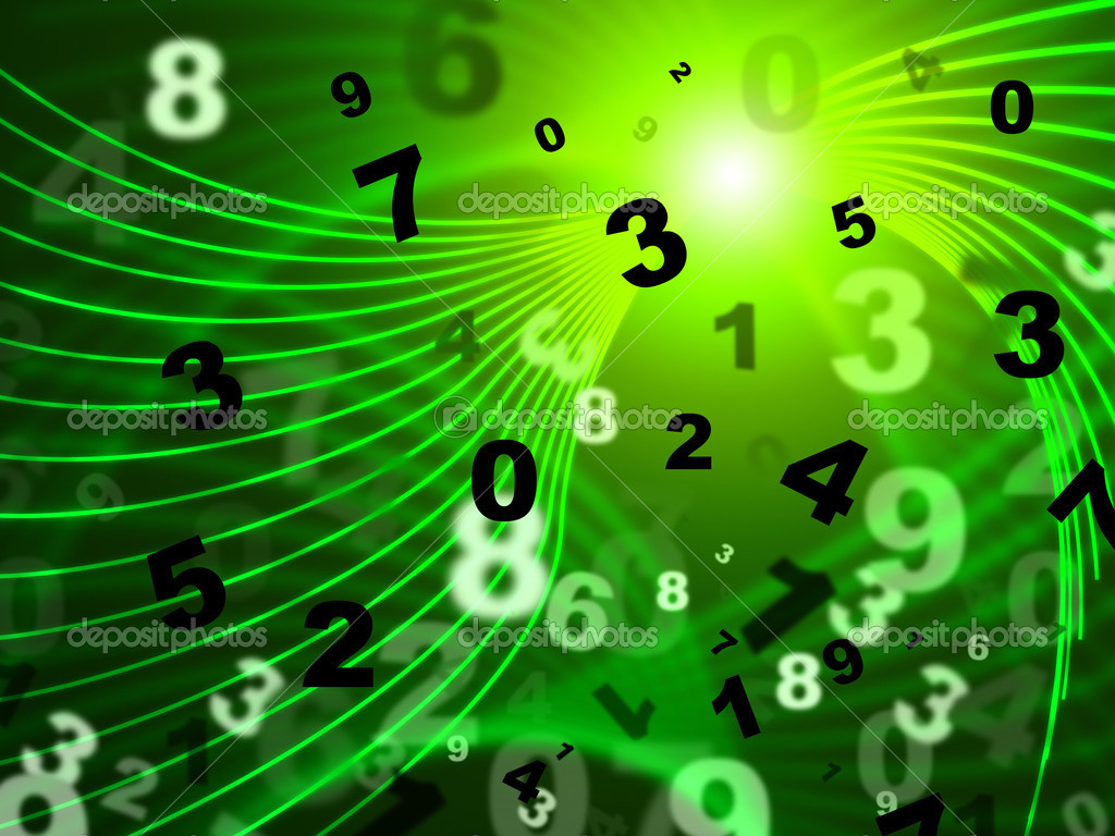 Tech Numbers Represents Light Burst And Blazing Stock Photo by ...