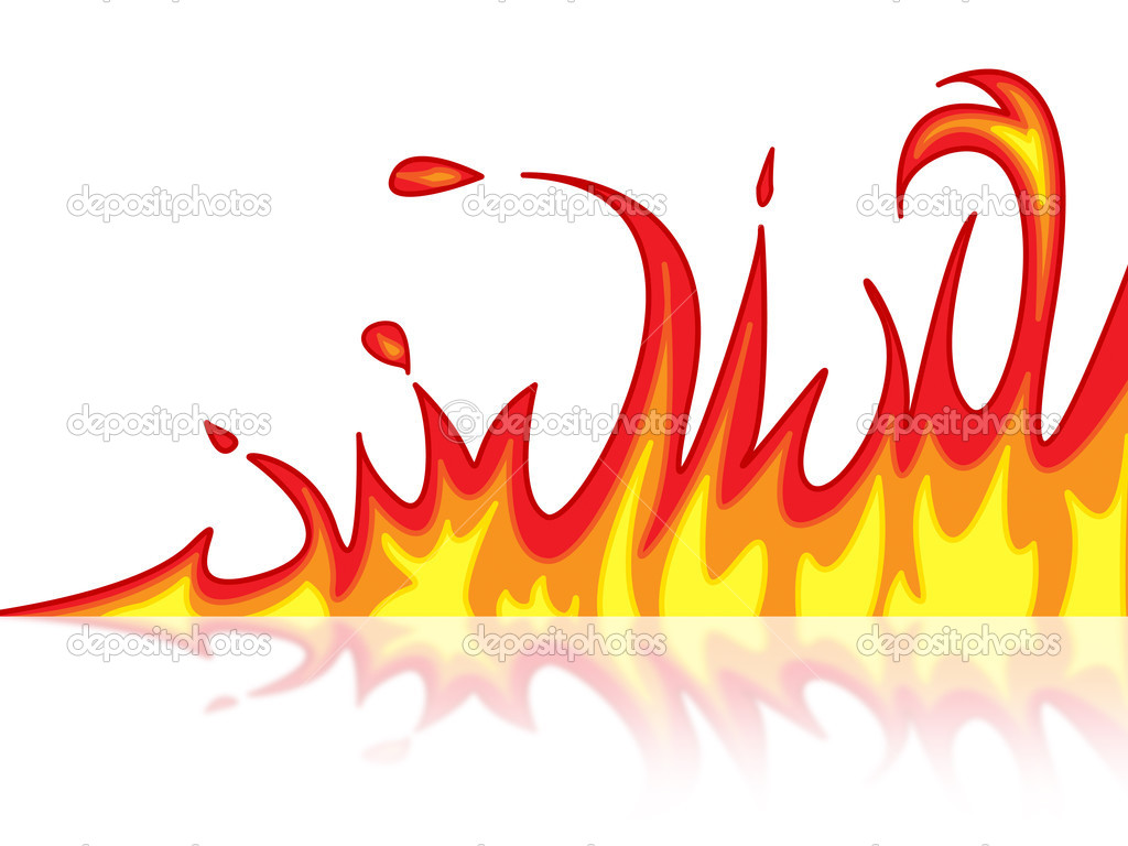 Fire Reflection Shows Raging Bonfire And Campfire — Stock Photo ...