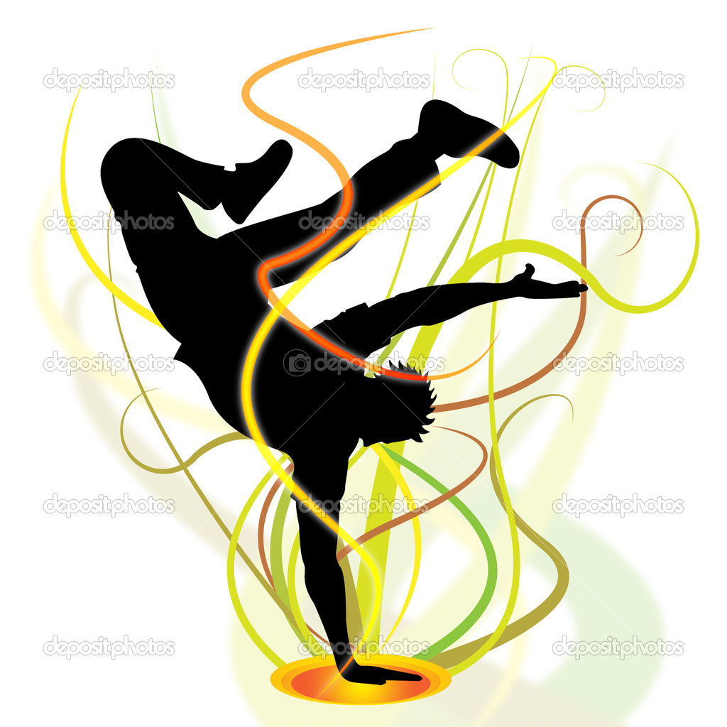 Break Dancer Shows Disco Music And Breakdancing Stock Photo by ...