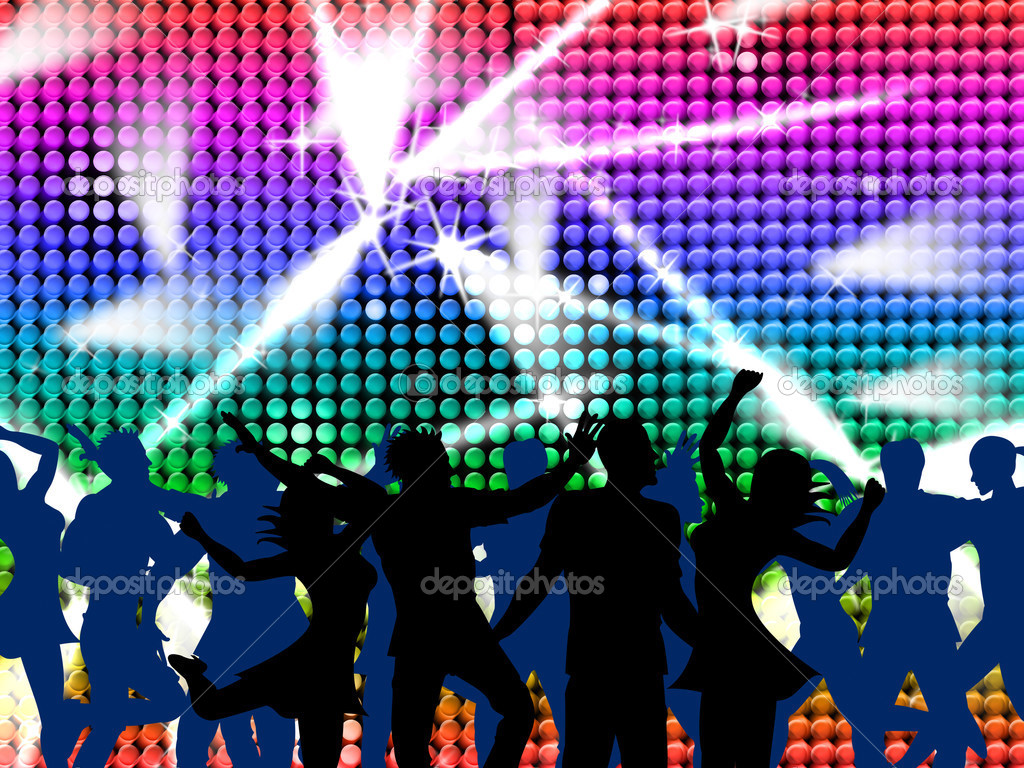Disco Dancing Shows Nightclub Discotheque And Fun — Stock Photo ...