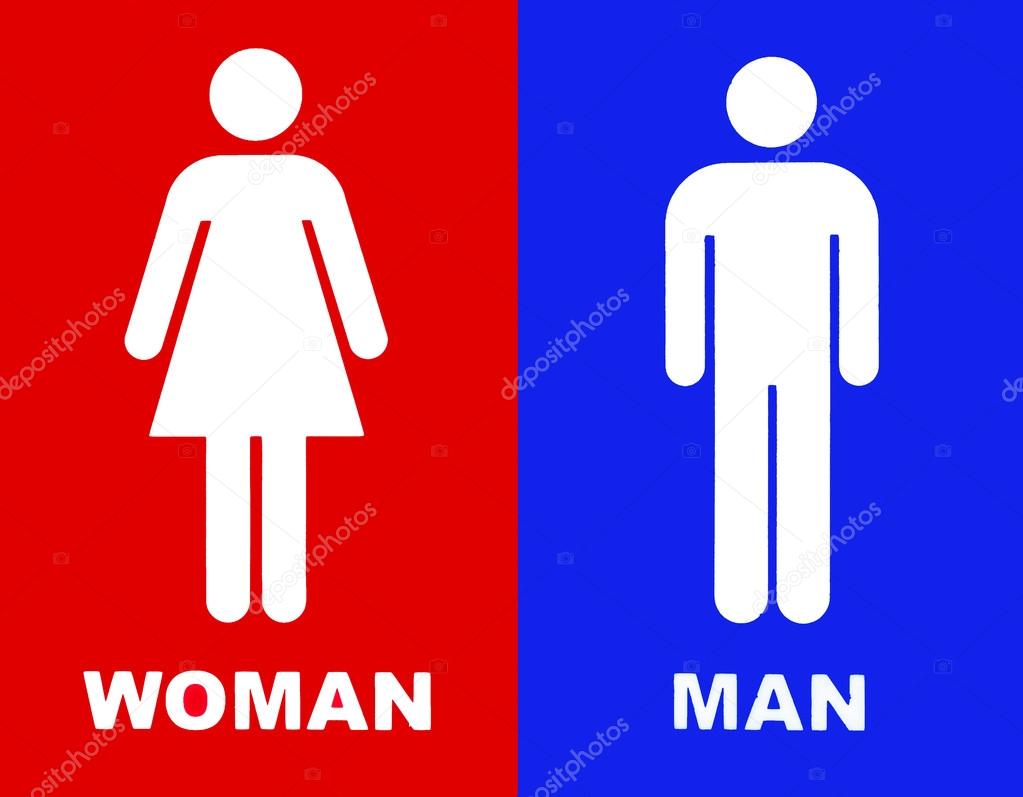 Toilet sign in red and blue — Stock Photo © svedoliver #12748260