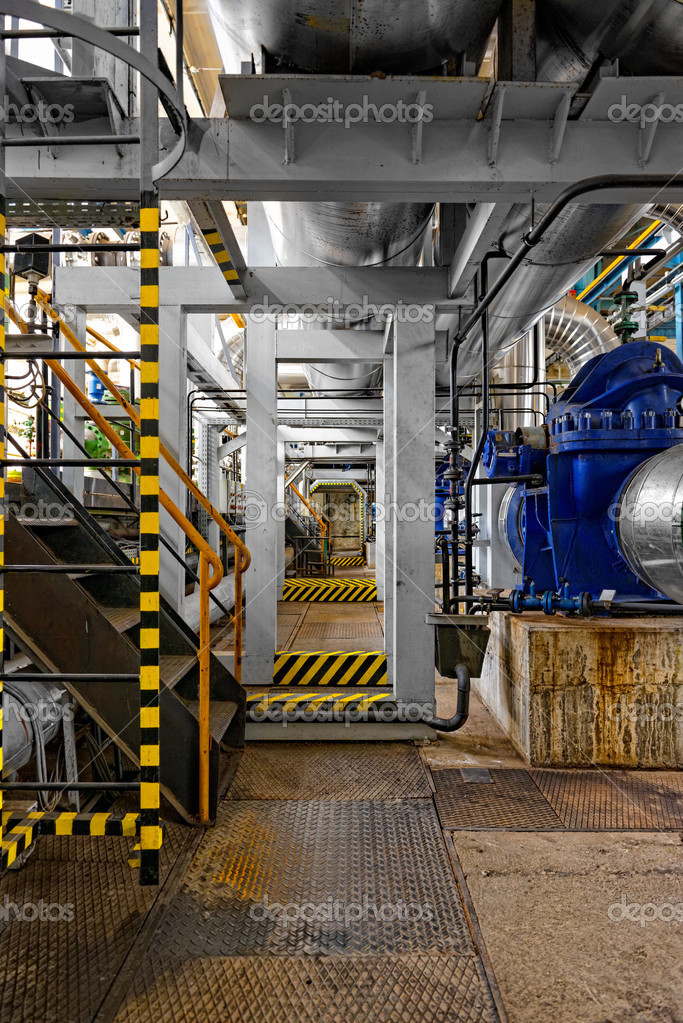 Industrial interior of a power plant Stock Photo by ©svedoliver 26442303