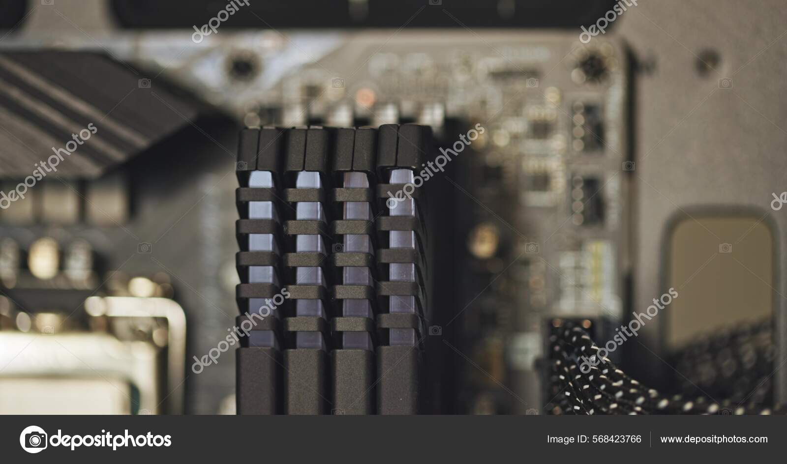 Ram Modules Computer Motherboard Close Stock Photo by ©svedoliver 568423766