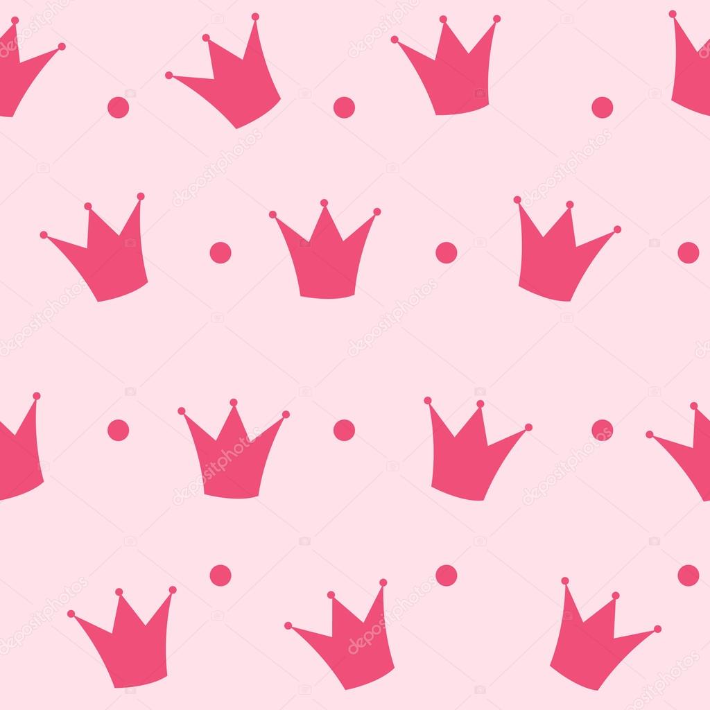 Princess Crown Seamless Pattern Background Stock Vector Image by ...