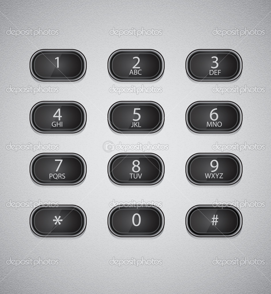 Phone buttons Stock Vector Image by ©ecrow #12095339