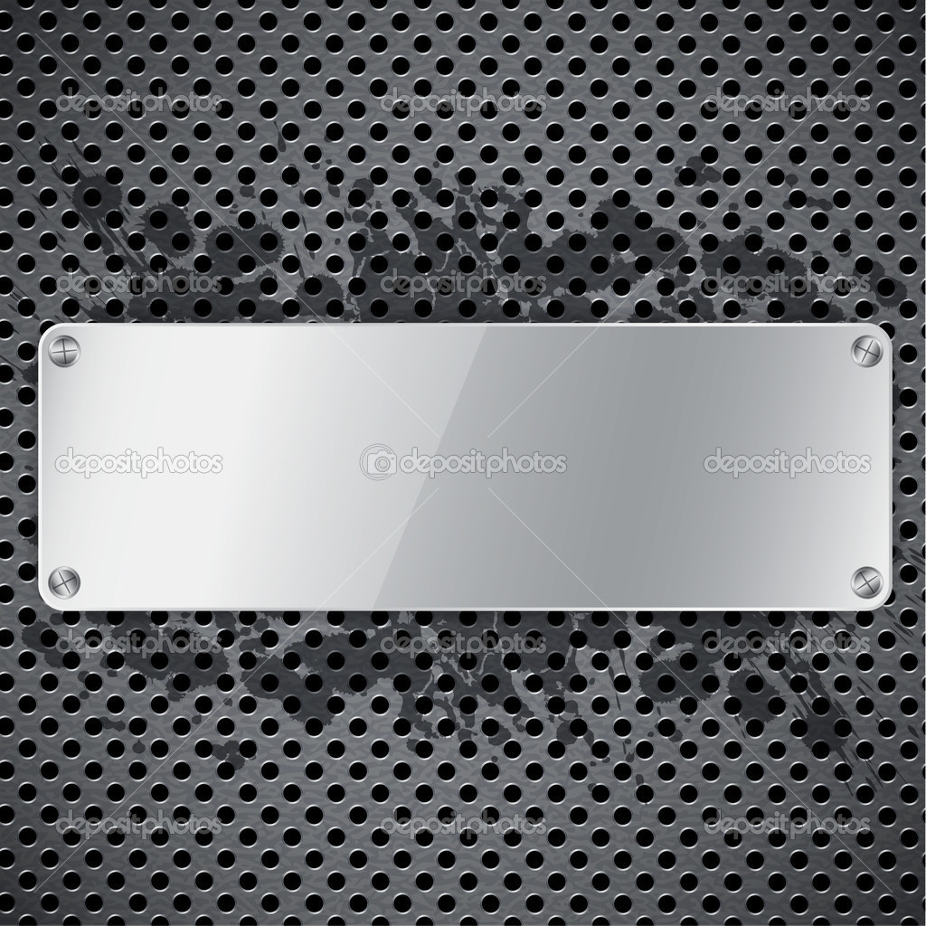 Metal background with circular grid Stock Vector by ©ecrow 12665538