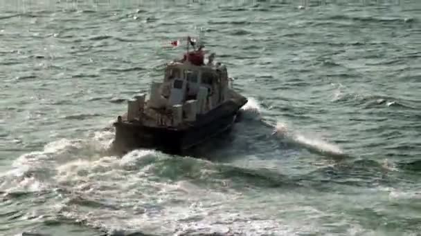 Tug Boat - Pilot Boat in front of Panama Canal — Stock Video © adfoto ...