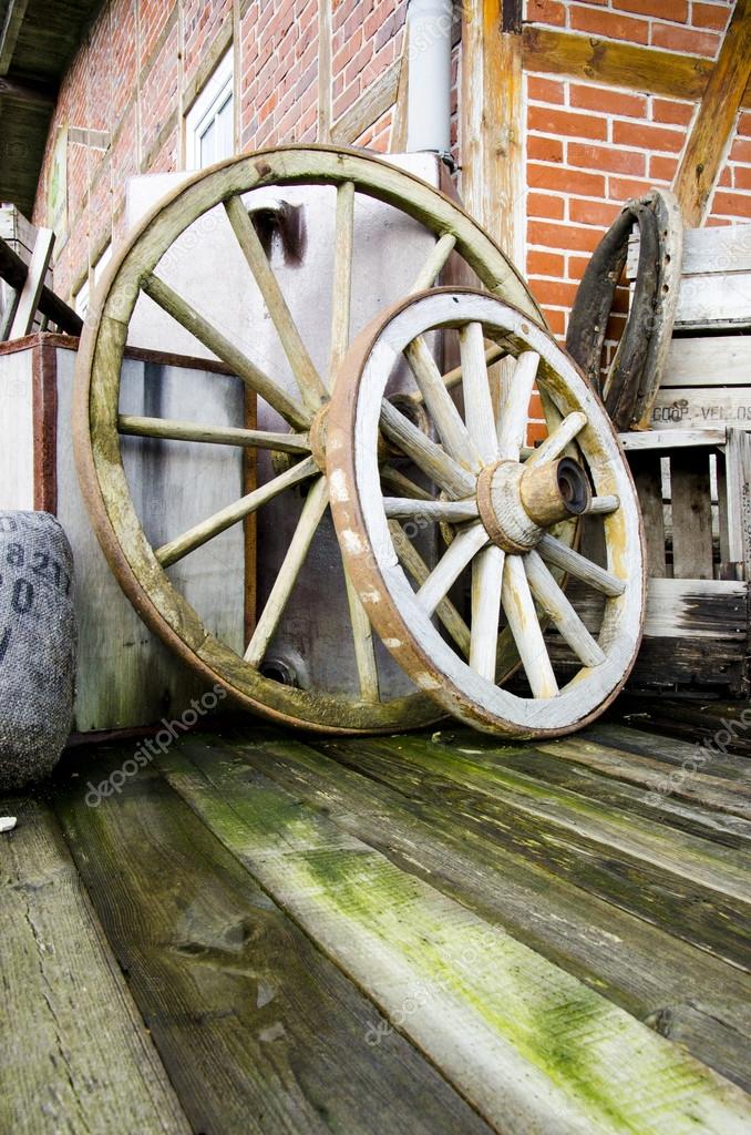 Two wagon wheels — Stock Photo © adfoto #26843053