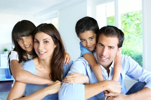 Closeup of happy family at the beach — Stock Photo © Goodluz #13937221