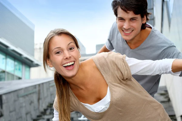 Young having fun in college campus - Stock Image - Everypixel