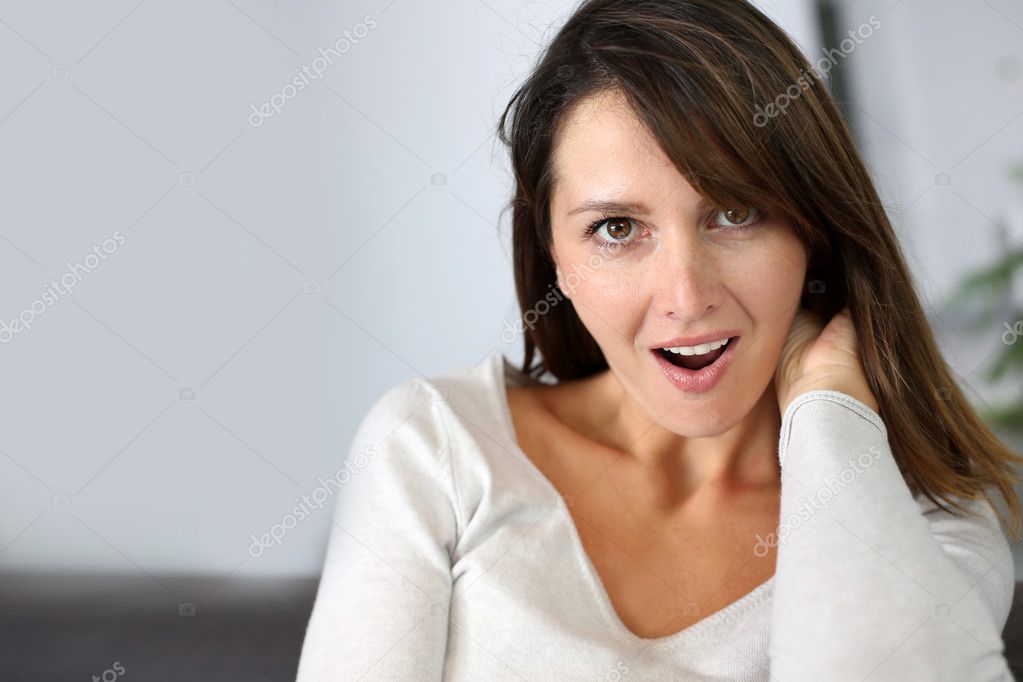 Woman with surprised expression on her face Stock Photo by ©Goodluz ...