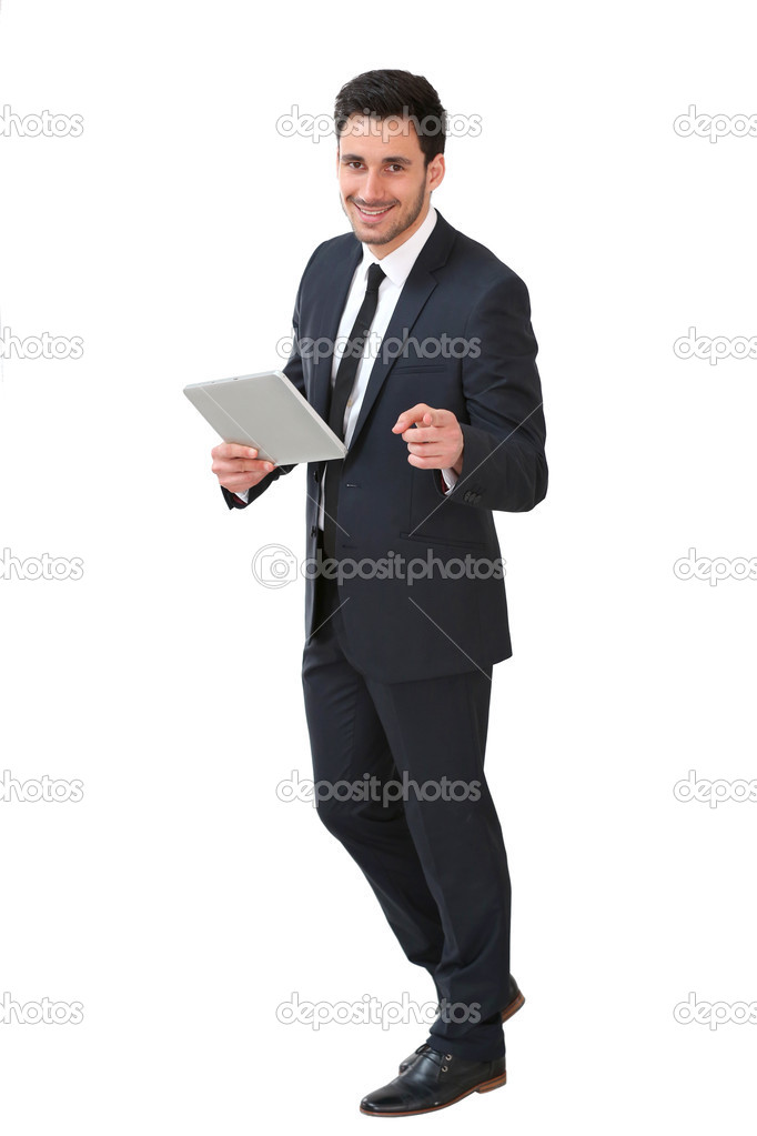 Businessman using tablet Stock Photo by ©Goodluz 47820313