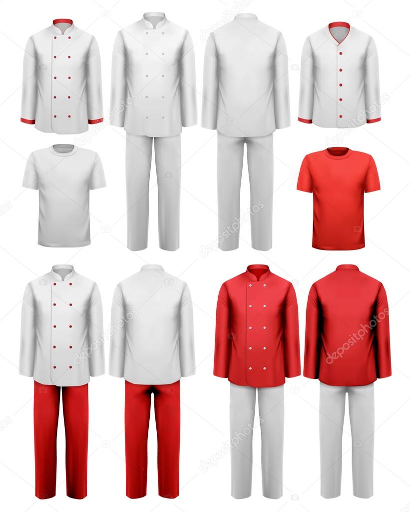 The set of various work clothes. Vector illustration. Stock Vector by ...