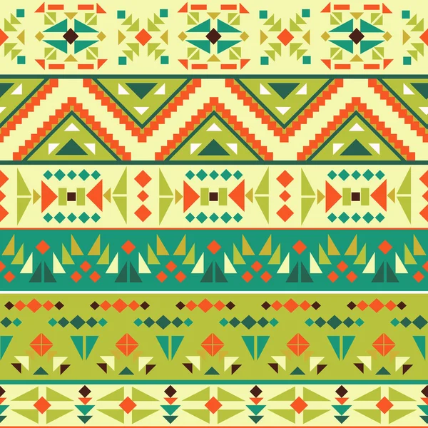 Seamless colorful aztec pattern with birds, flowers and arrow Stock ...