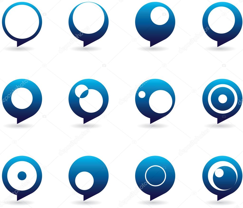Stylized Speech Bubbles Icons — Stock Vector © EnginKorkmaz #19348421