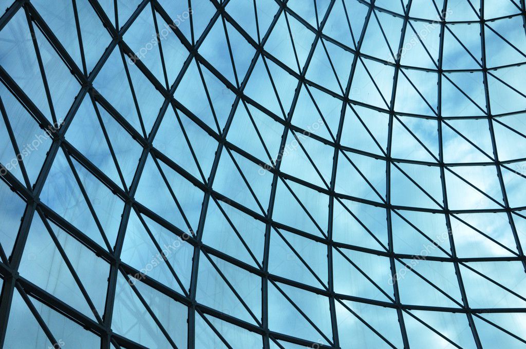 Glass windows grid ceiling on blue sky Stock Photo by ©EnginKorkmaz ...