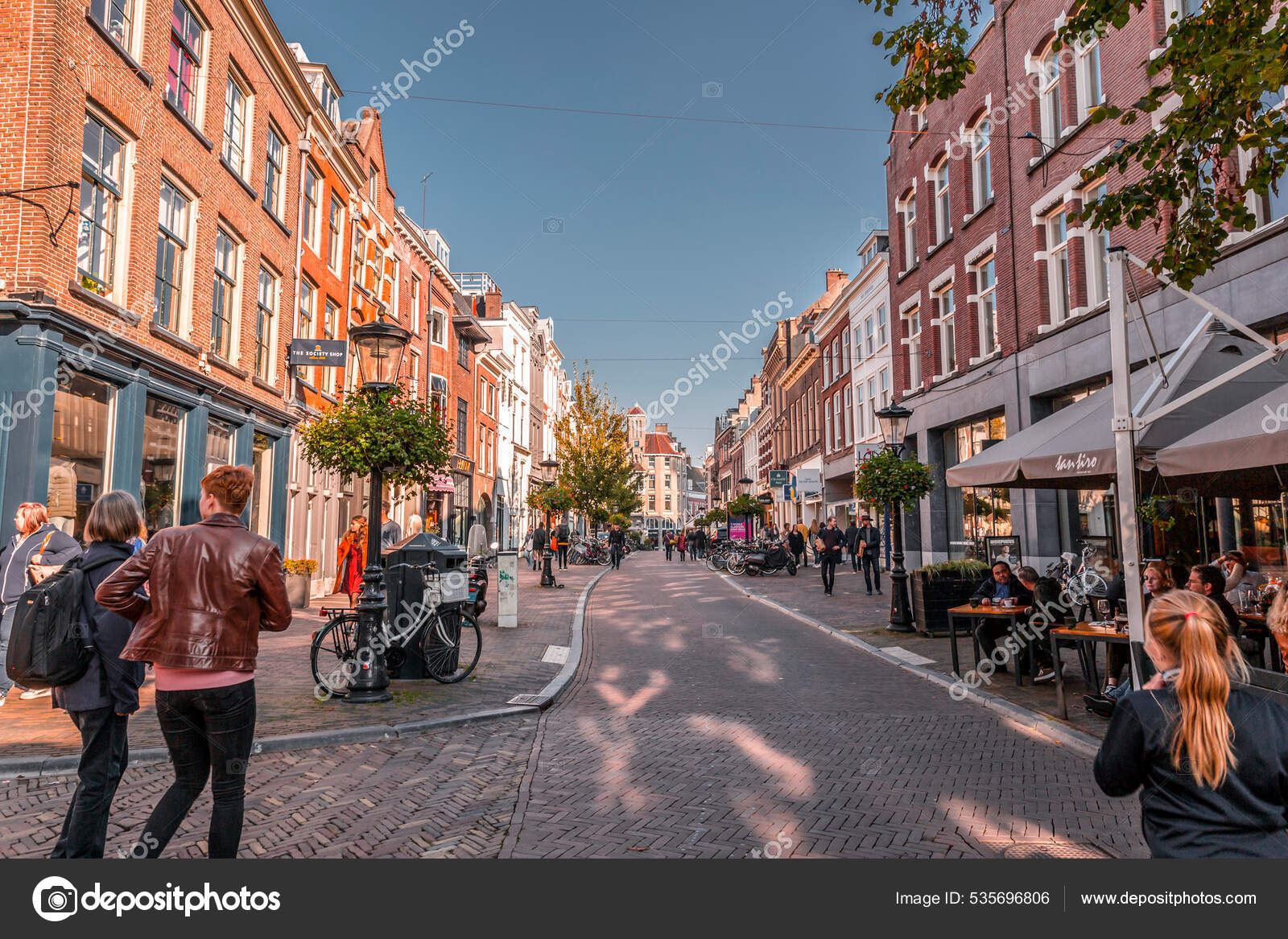 Utrecht Oct 2021 Street View Traditional Dutch Buildings Historic ...