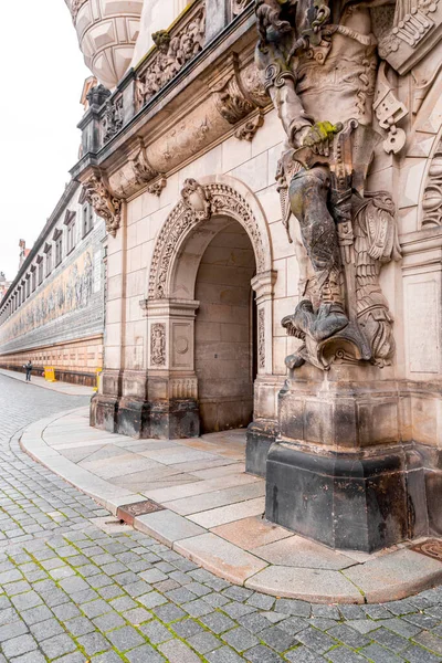 Dresden, Germany - December 19, 2021: The ancient George Gate or ...