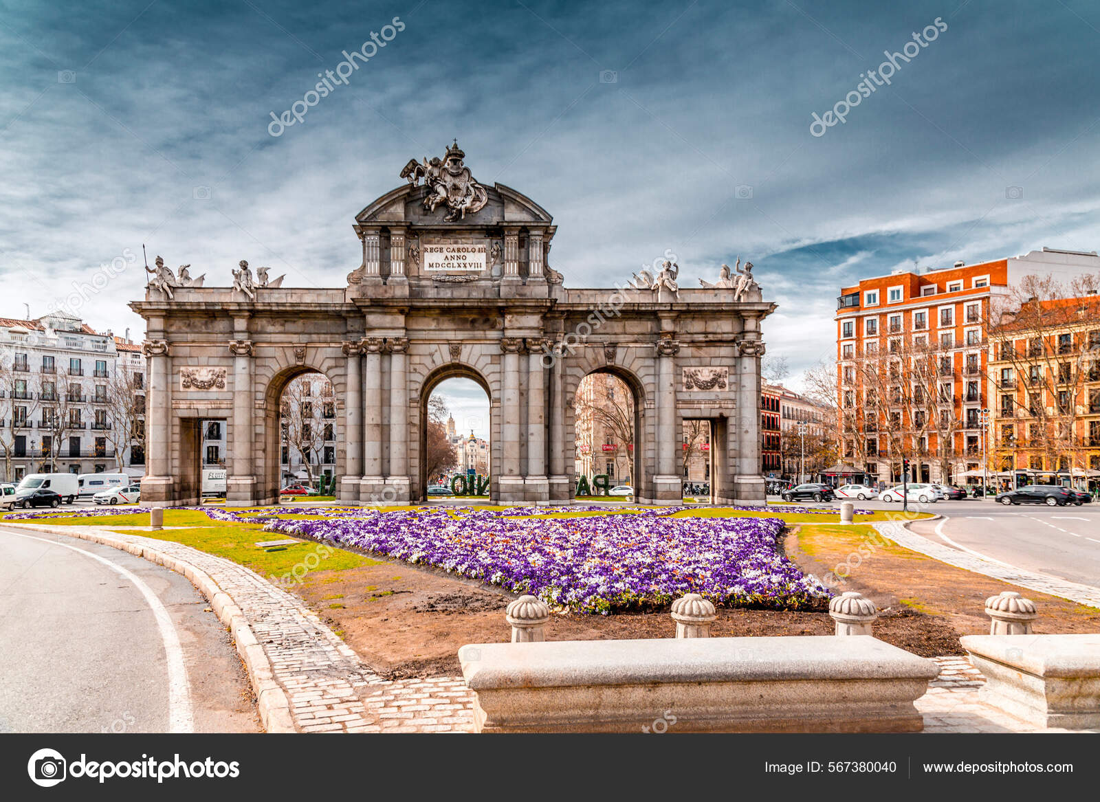 Puerta Alcala Neo Classical Gate Plaza Independencia Madrid Spain Stock ...