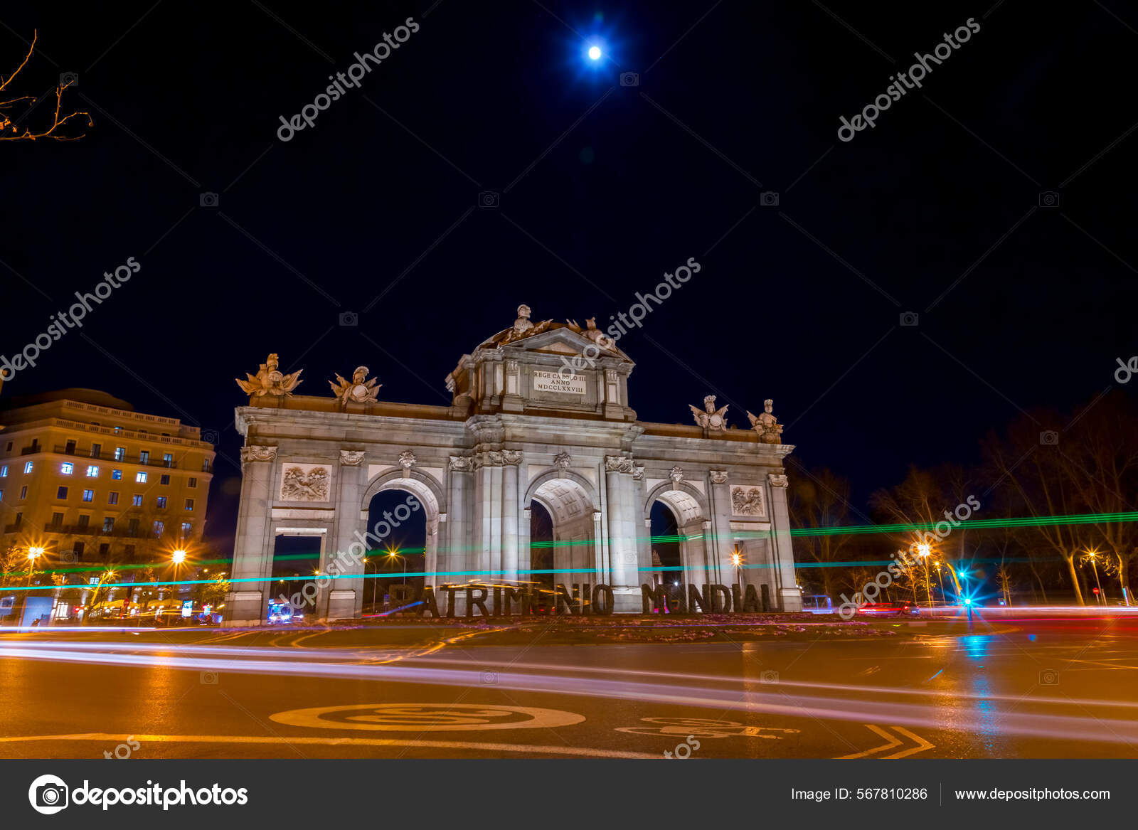 Puerta Alcala Neo Classical Gate Plaza Independencia Madrid Spain Stock ...