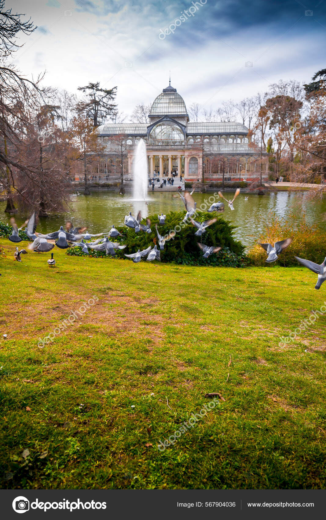 Palacio Cristal Glass Palace Conservatory Located Madrid's Buen Retiro ...