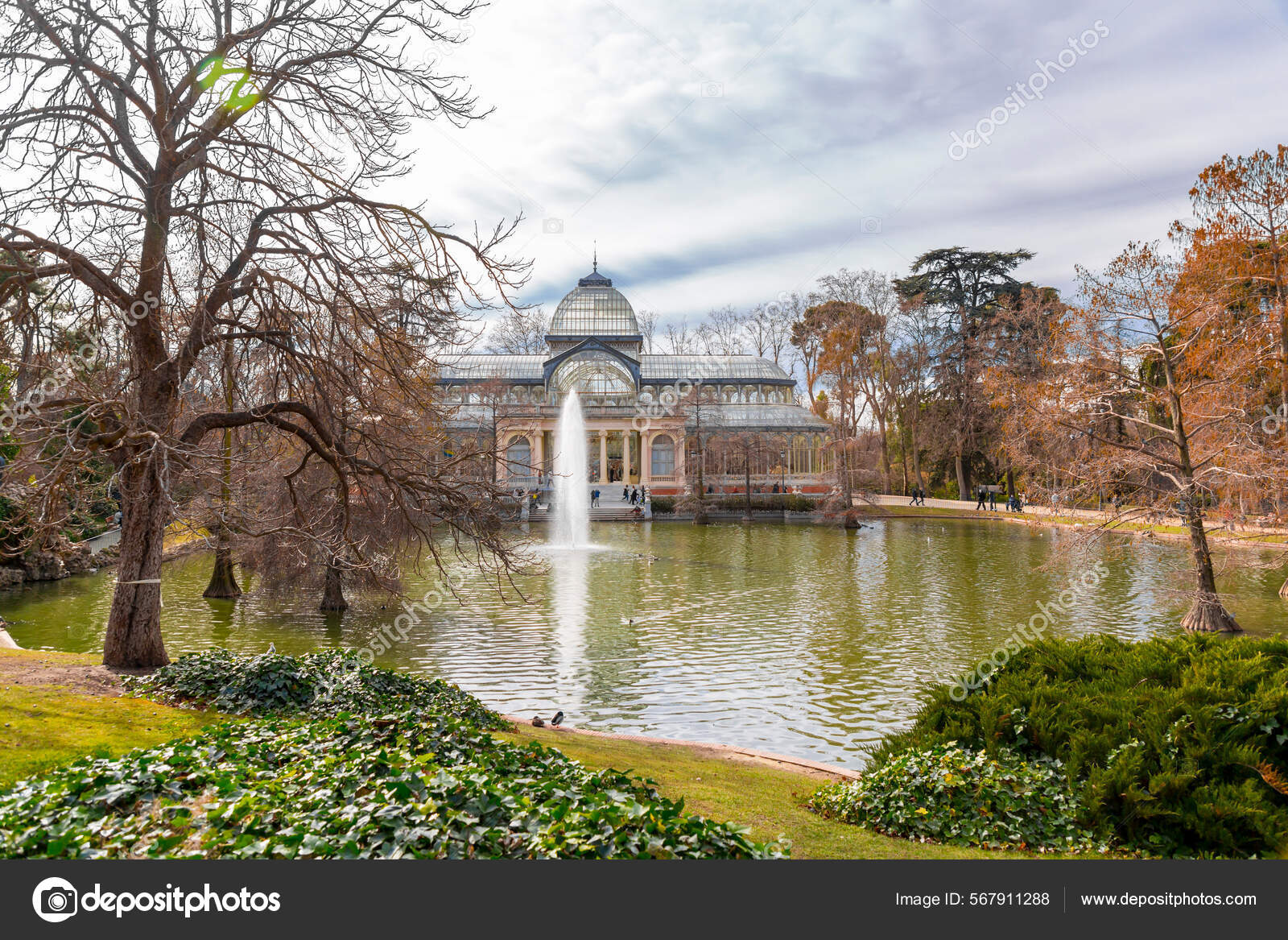 Madrid Spain Feb 2022 Palacio Cristal Glass Palace Conservatory Located ...