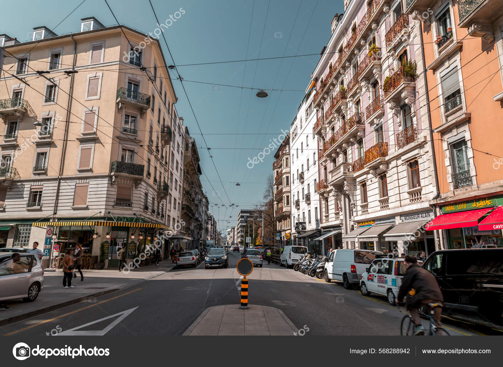Geneva Switzerland Mar 2022 Generic Architecture Street View Geneva ...