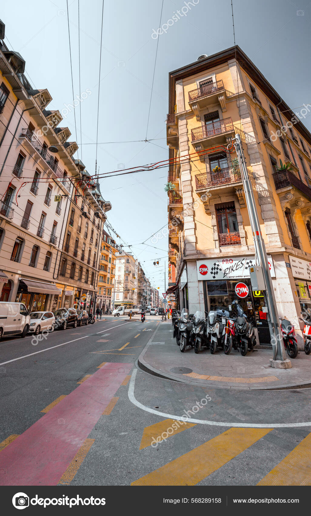 Geneva Switzerland Mar 2022 Generic Architecture Street View Geneva ...