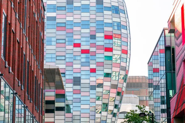 Building facade detail pattern with square and rectangle windows ...