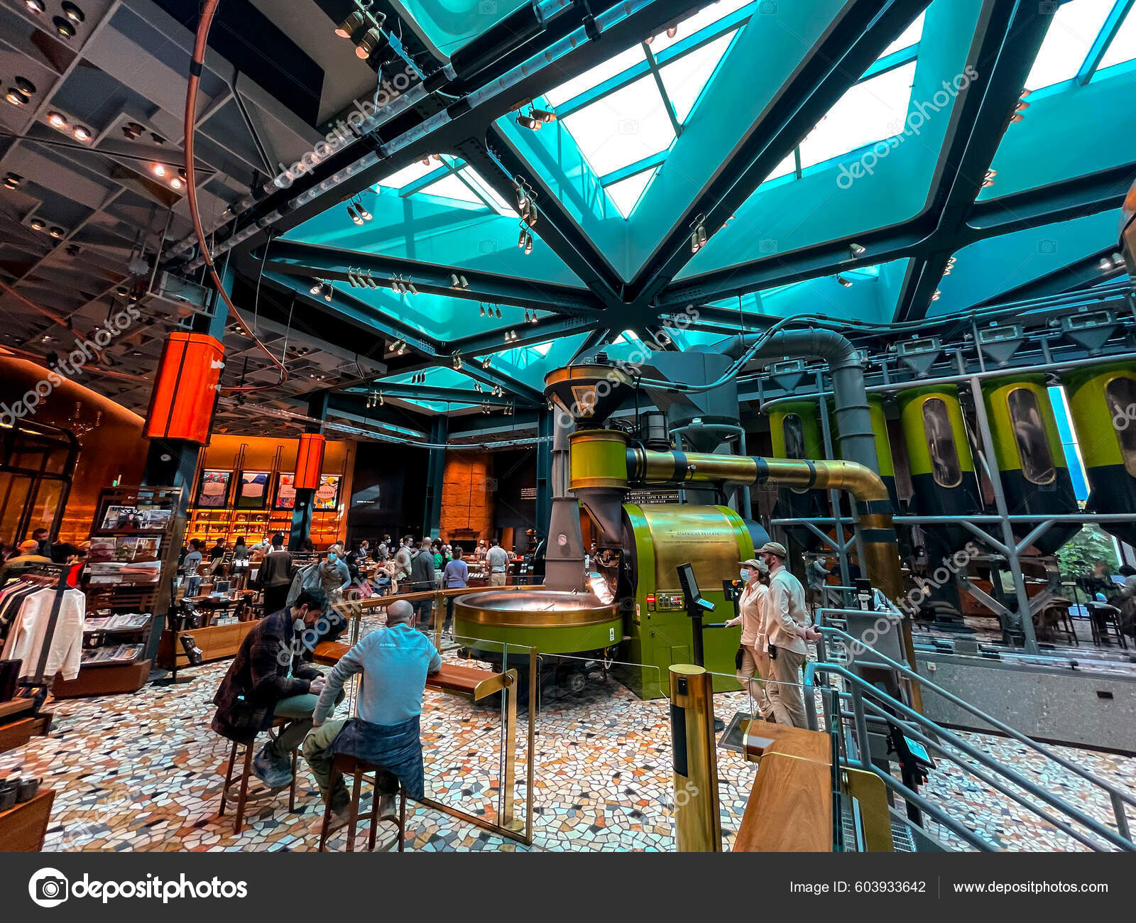 Milan Italy March 2022 Interior Starbucks Reserve Milano Roastery ...