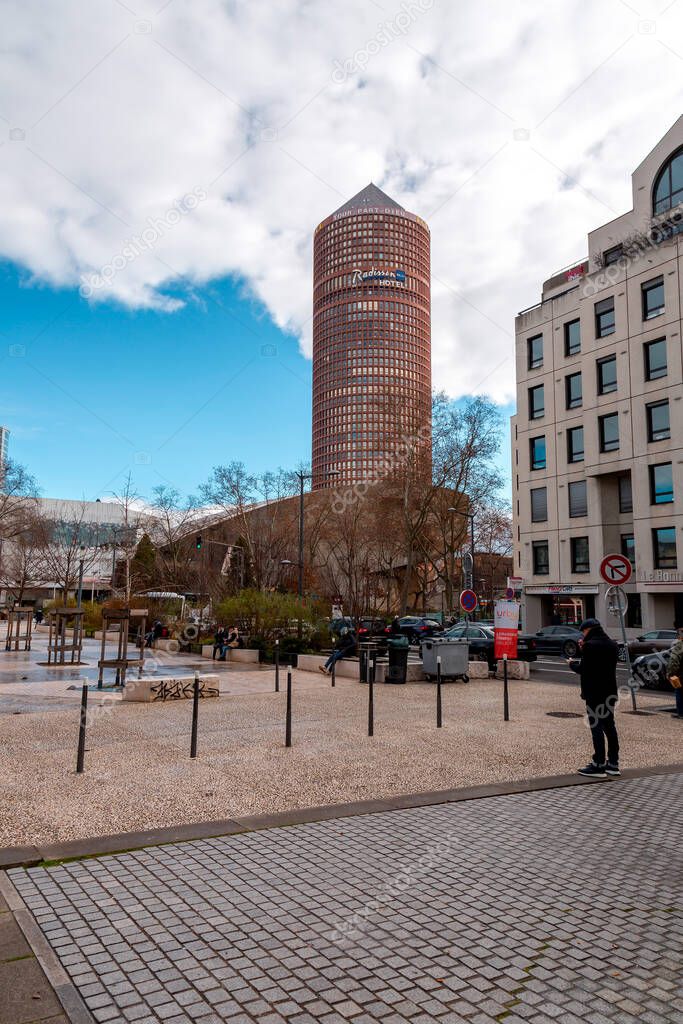 Lyon, France - January 30, 2022: The Tour Part-Dieu, formerly Tour du ...