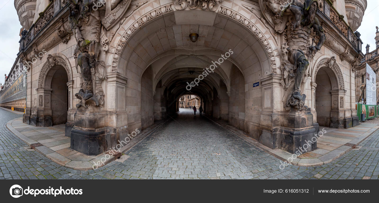 Dresden Germany December 2021 Ancient George Gate Georgentor Old Town ...