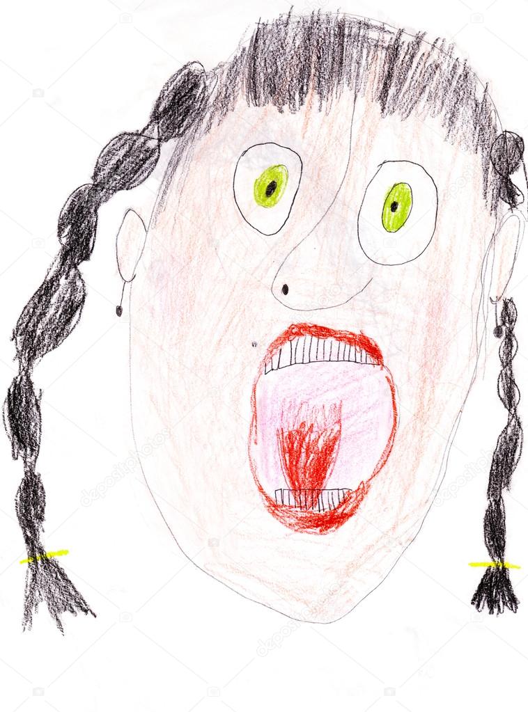 Screaming And Crying Drawing