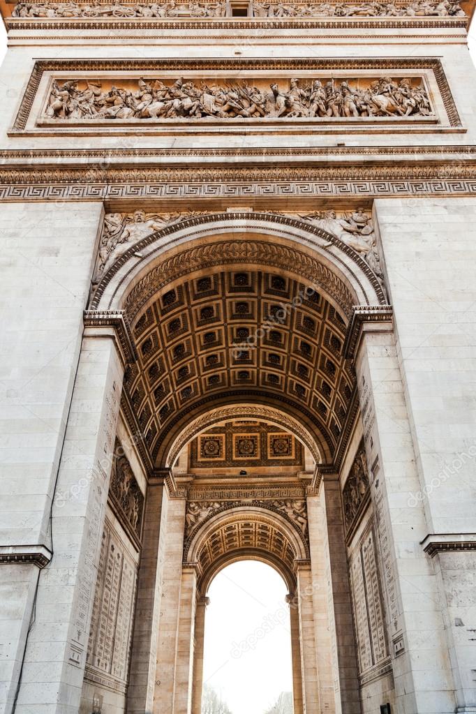 Inner arches of Triumphal Arch in Paris Stock Photo by ©vvoennyy 27821055