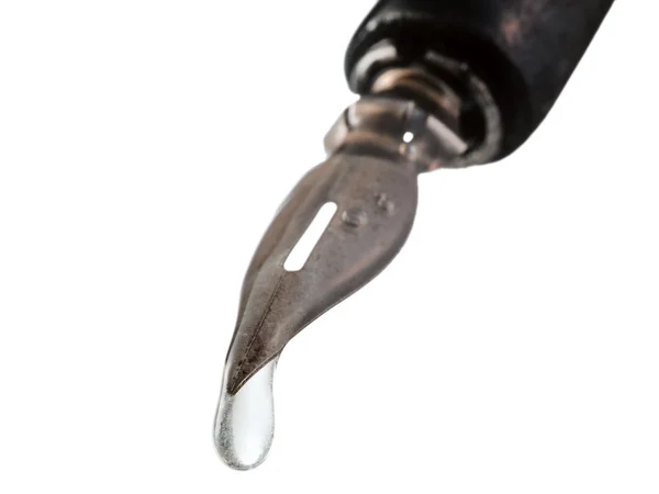 Water drop dripping from nib of pen Stock Photo by ©vvoennyy 35435247
