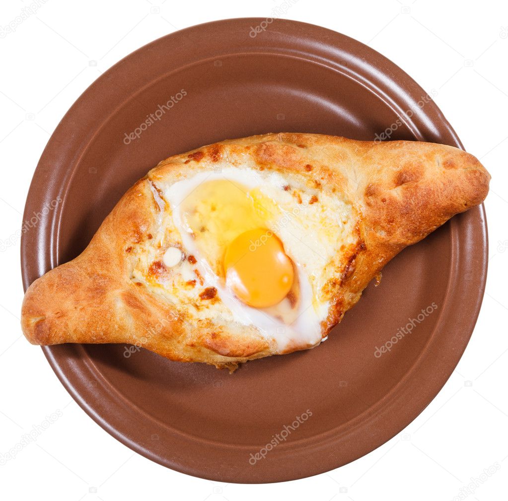 Hachapuri by Adzharia (Georgian cheese pastry — Stock Photo © vvoennyy ...